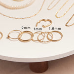 14K Gold 2mm Round Wire Stacking Band Ring – Baby Gold