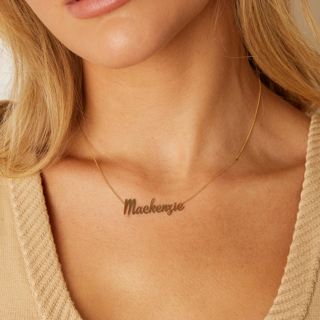 14K Gold Name Necklaces - Baby Gold