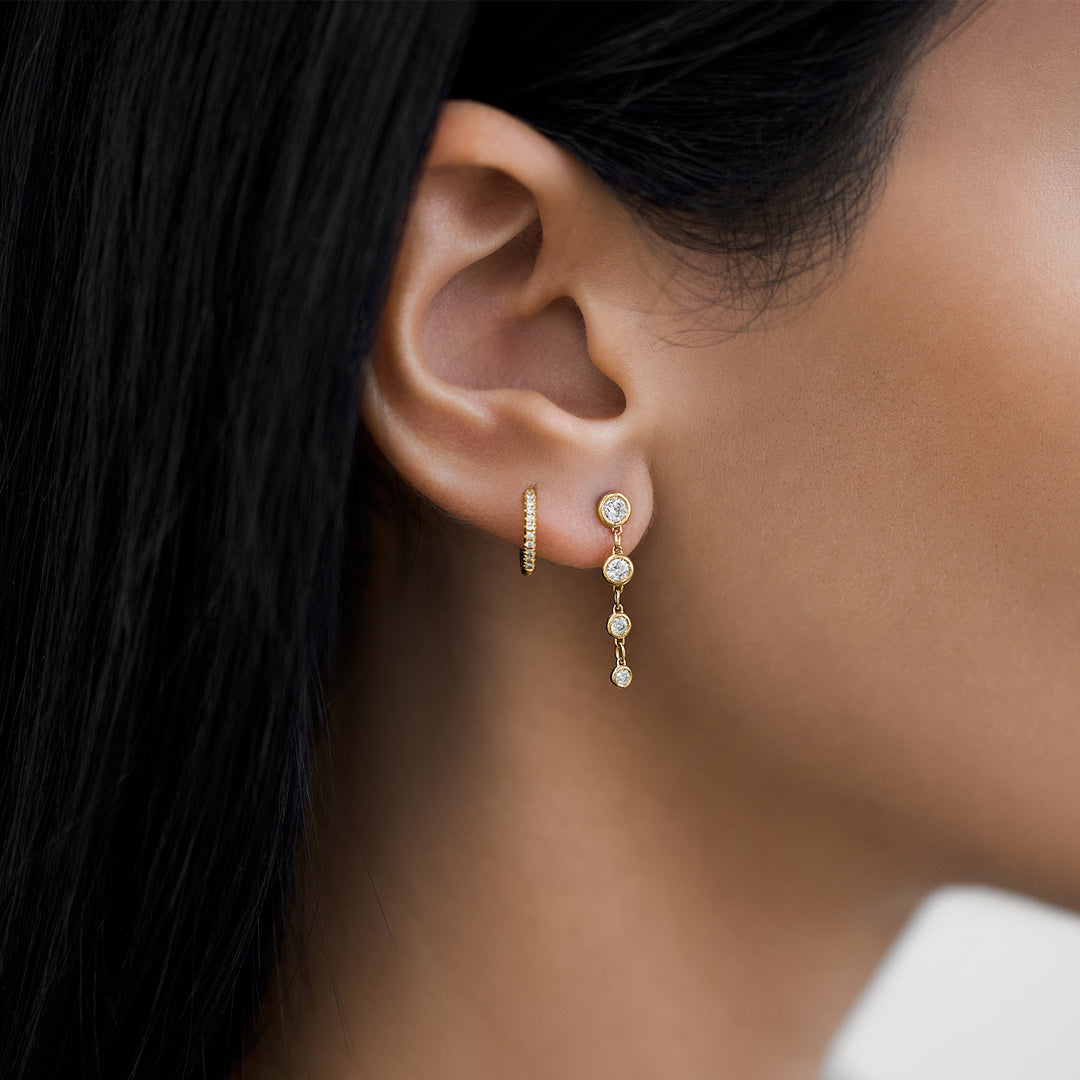 14K Gold Classic Diamond Drop Earrings – Baby Gold