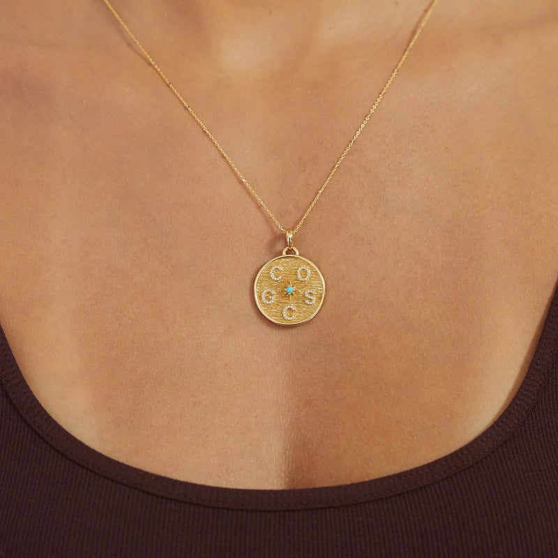 14K Gold Circle of Life Diamond Multi Initial Necklace – Baby Gold