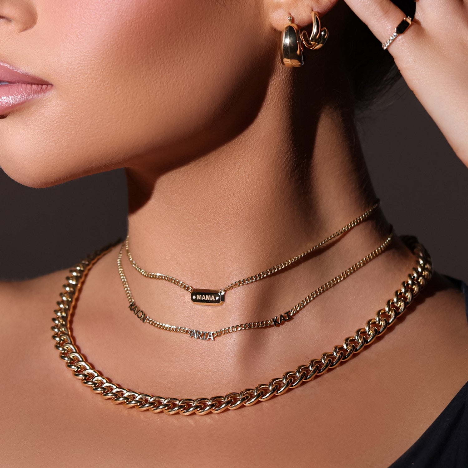 14K Gold Mini Name Cuban Chain Necklace – Baby Gold