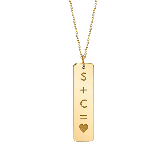 Rectangle Engravable ID Charm – Baby Gold