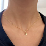 14K Gold Puff Letter Charm – Baby Gold