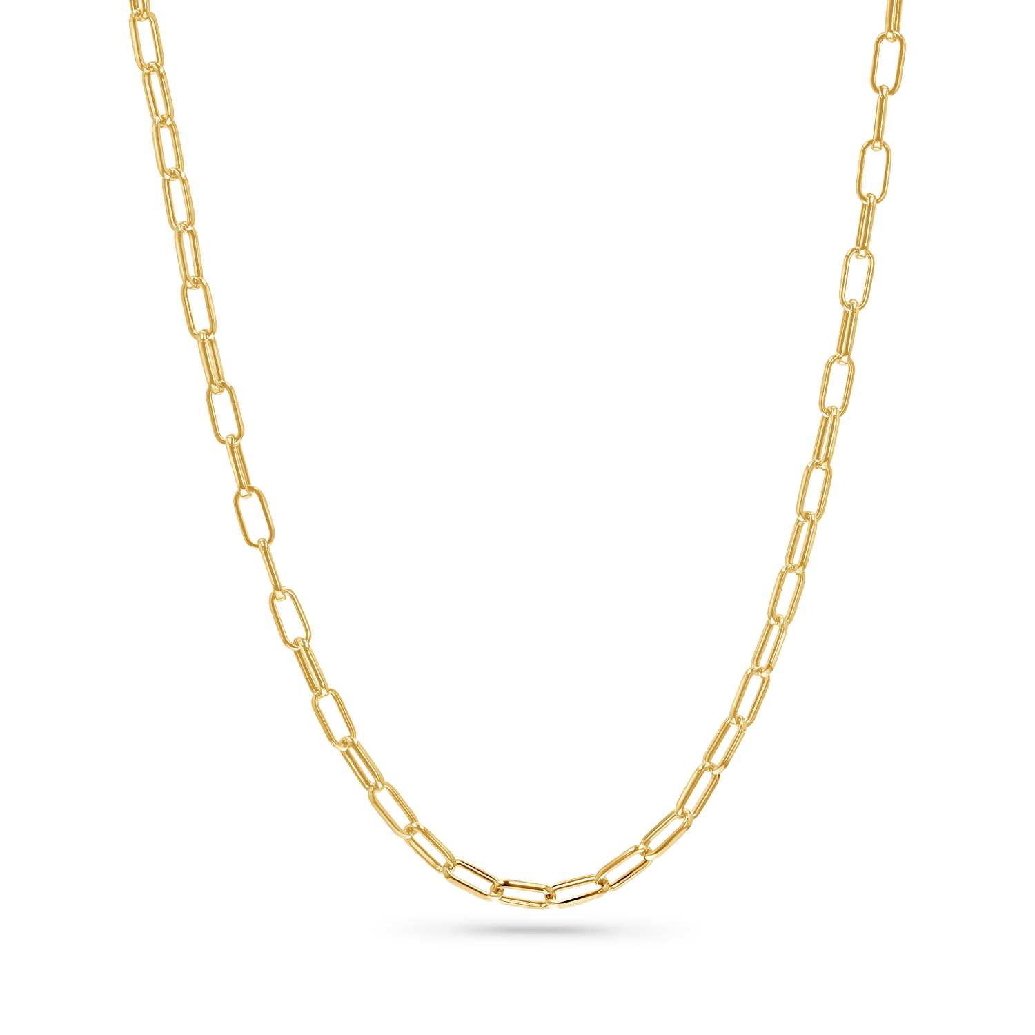 14K Gold Luna Link Chain Necklace – Baby Gold