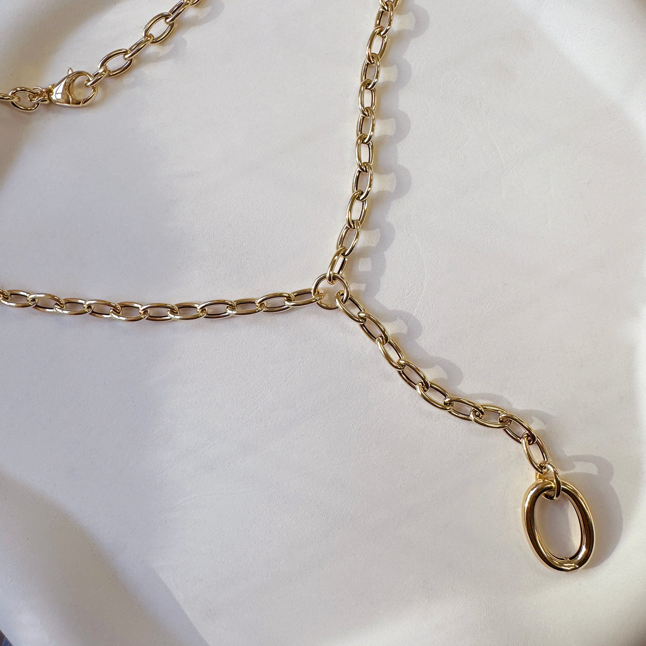 14K Gold Yaris Y Chain Lariat Necklace – Baby Gold