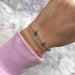 14K Gold Enamel Evil Eye Paper Clip Bracelet – Baby Gold