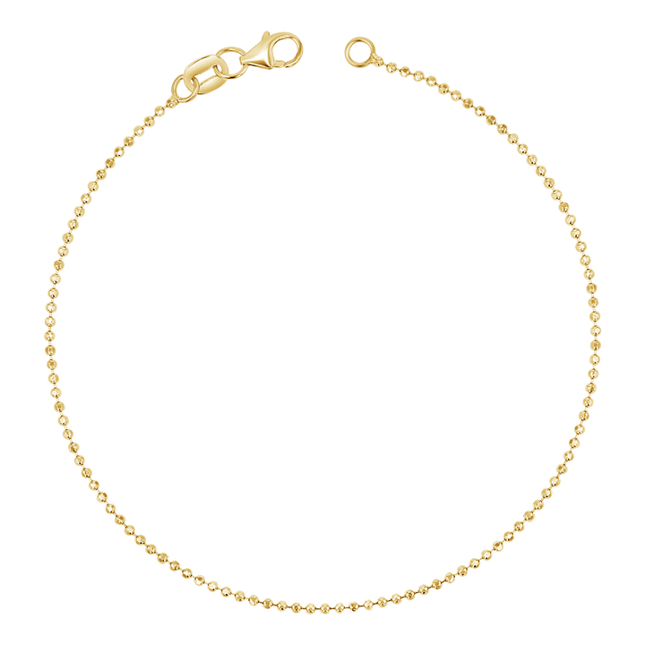 14K Gold Disco Diamond Cut Ball Chain Bracelet – Baby Gold