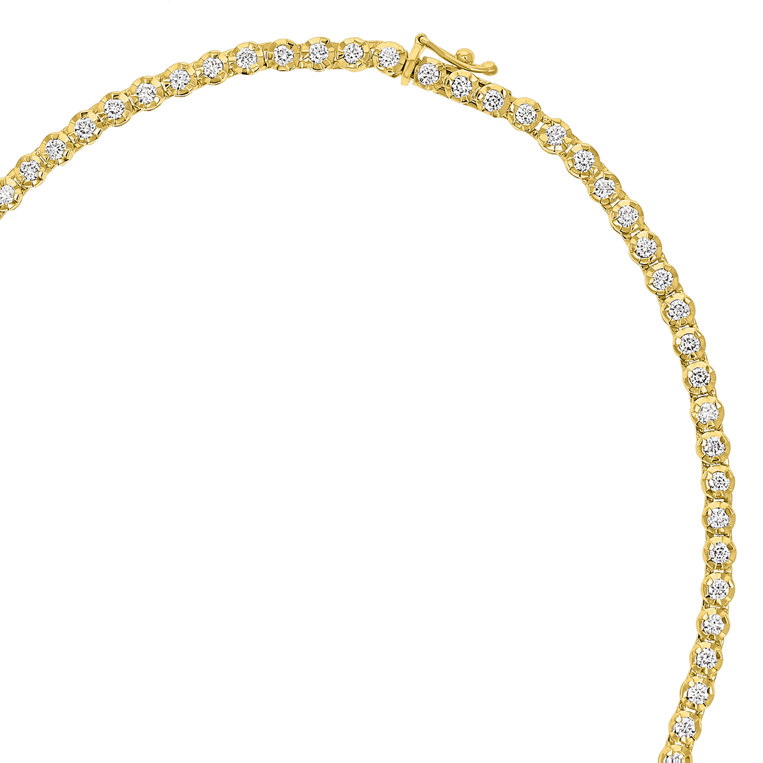 14K Gold Allure Graduated Diamond Tennis Necklace – Baby Gold