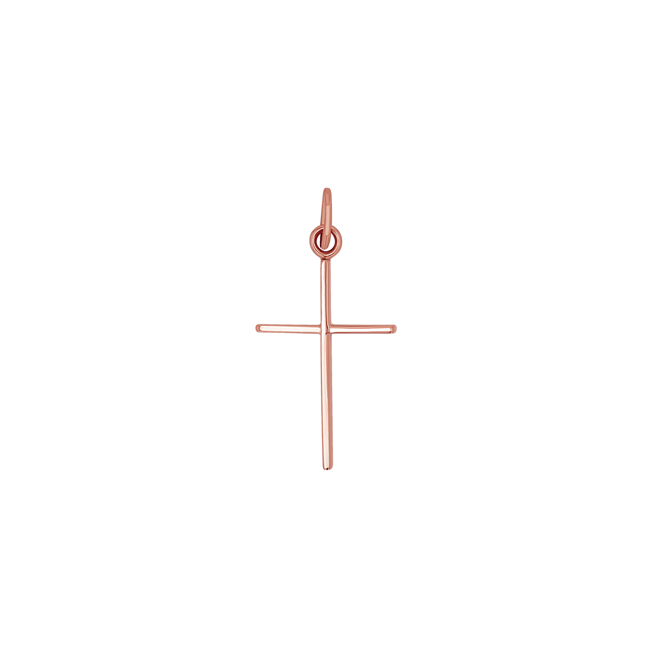 14K Gold Fine Cross Charm – Baby Gold