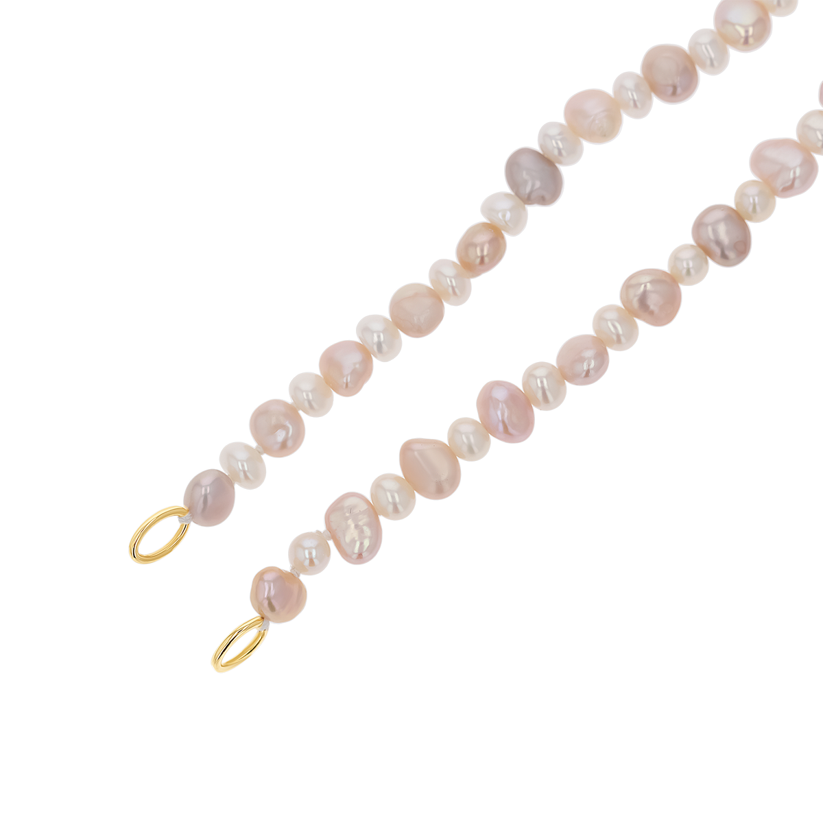14K Gold Blush and White Pearl Connector Necklace – Baby Gold