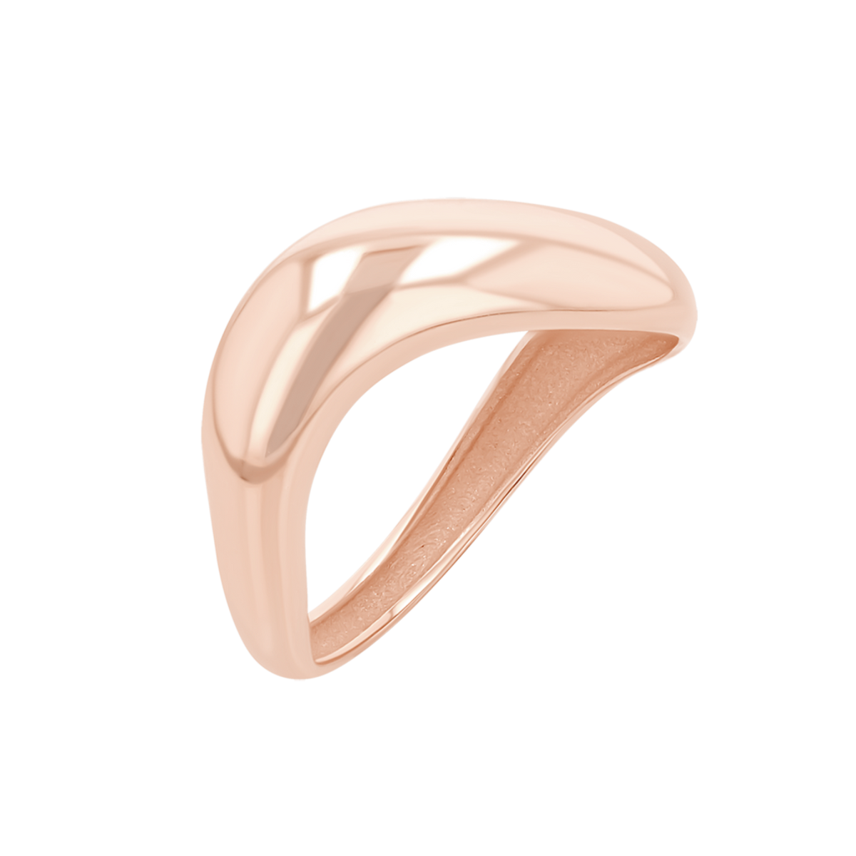 14K Gold Puff Wave Ring – Baby Gold