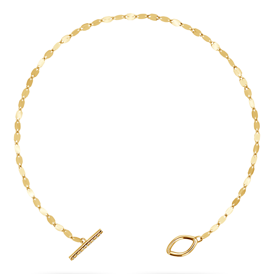 14K Gold Demi Diamond Toggle Bracelet – Baby Gold