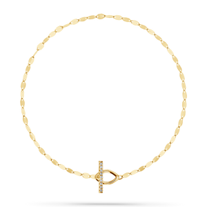 14K Gold Demi Diamond Toggle Bracelet – Baby Gold