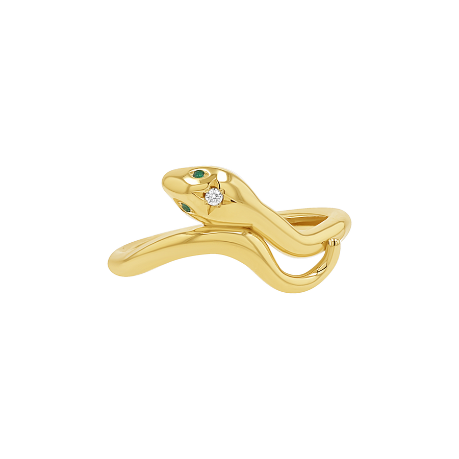 14K Gold Diamond Serpentine Wrap Ring – Baby Gold