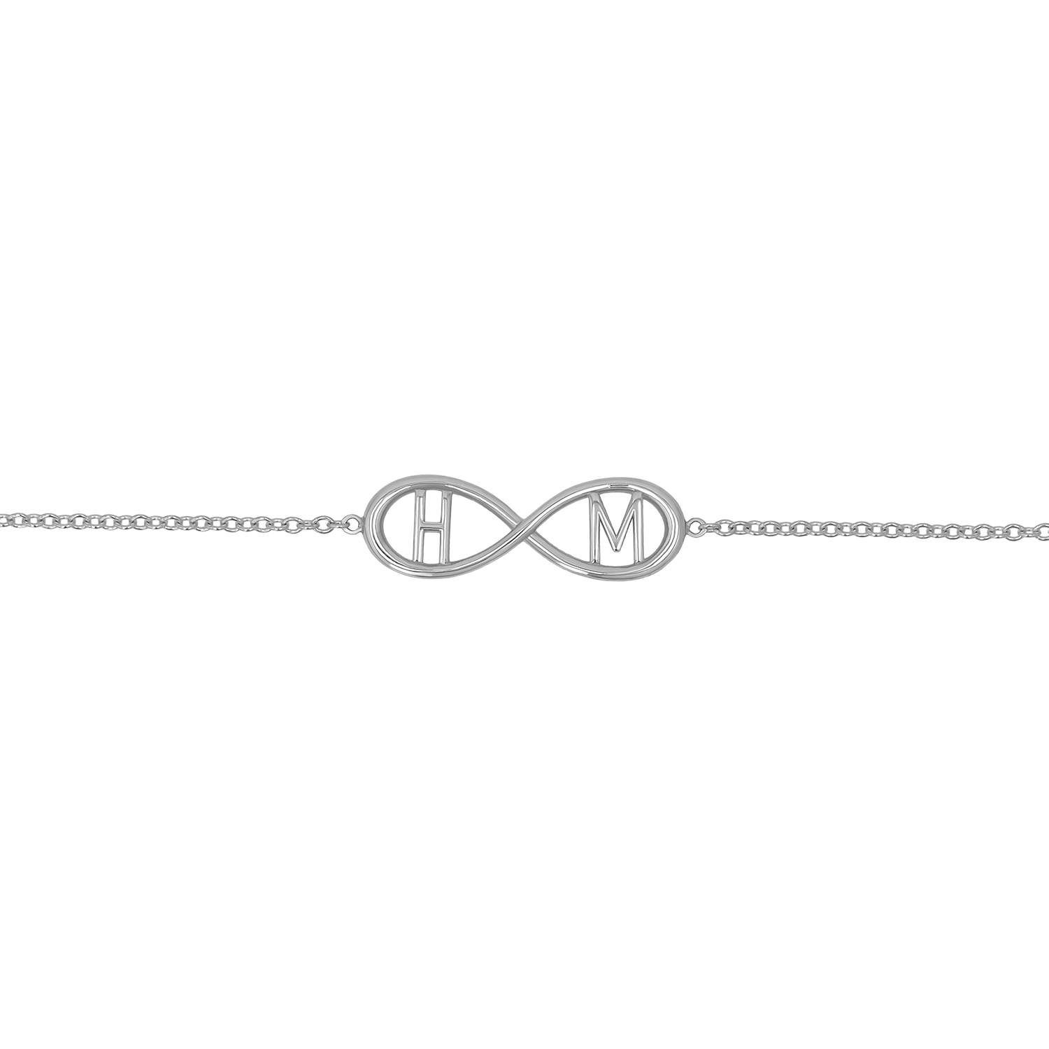 14K Gold Custom Infinity Letter Bracelet – Baby Gold