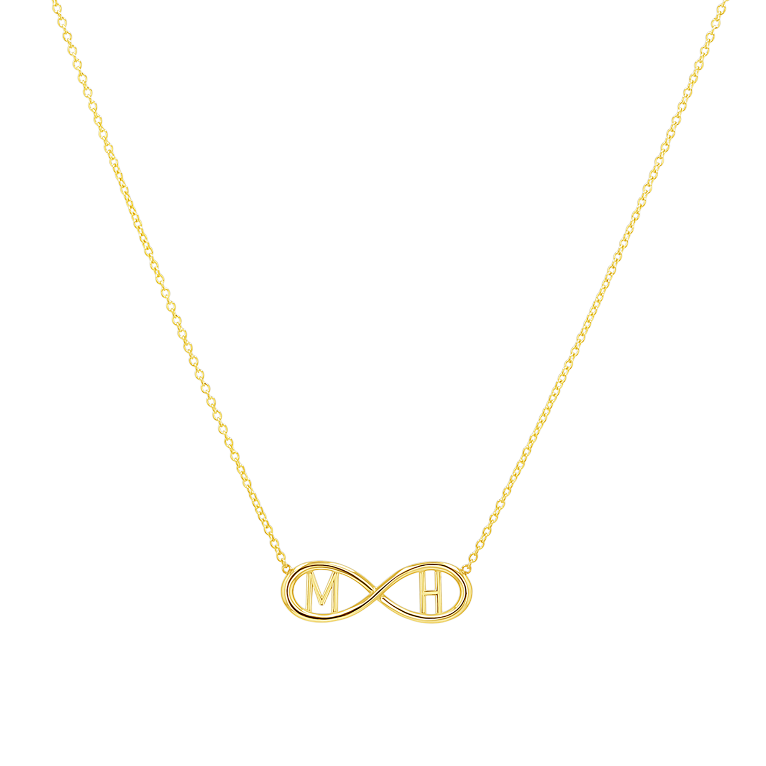 14K Gold Custom Infinity Letter Necklace – Baby Gold