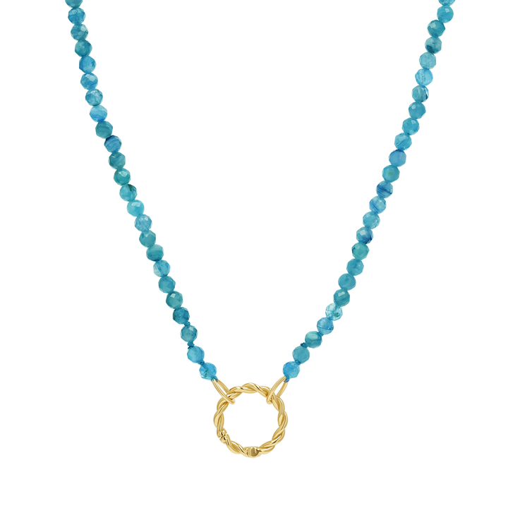 14K Gold Blue Apatite Connector Necklace – Baby Gold