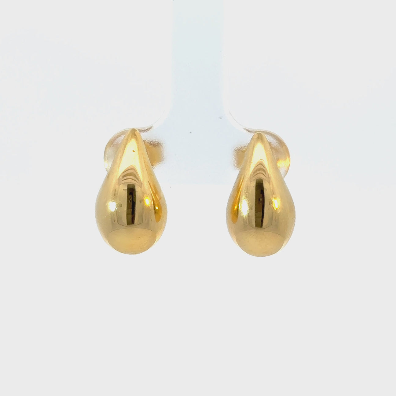 14K Gold Puff Rain Drop Earrings – Baby Gold