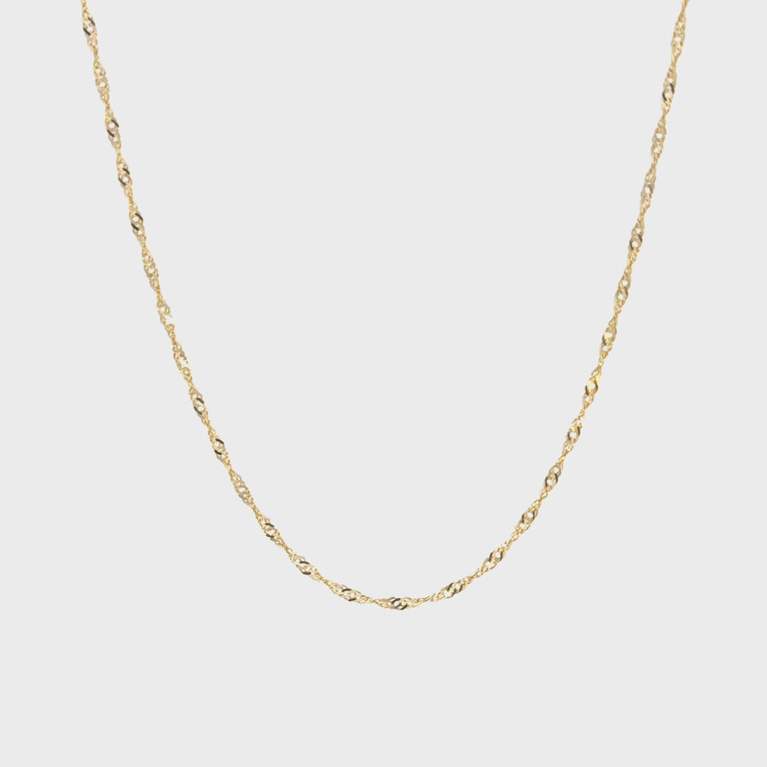 14K Gold Singapore Chain Necklace – Baby Gold