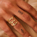 14K Gold Script Mom Ring – Baby Gold