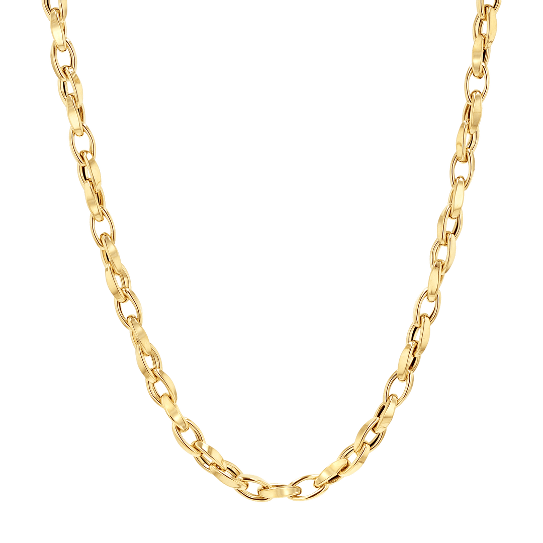 14K Gold Celine Twist Link Chain Necklace – Baby Gold