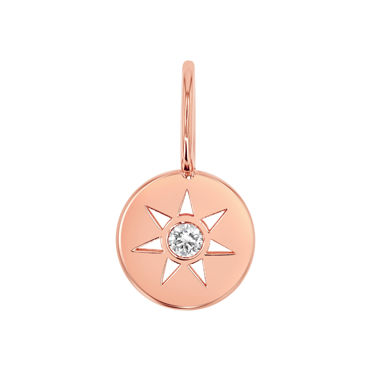 14K Gold Diamond Sun Charm – Baby Gold