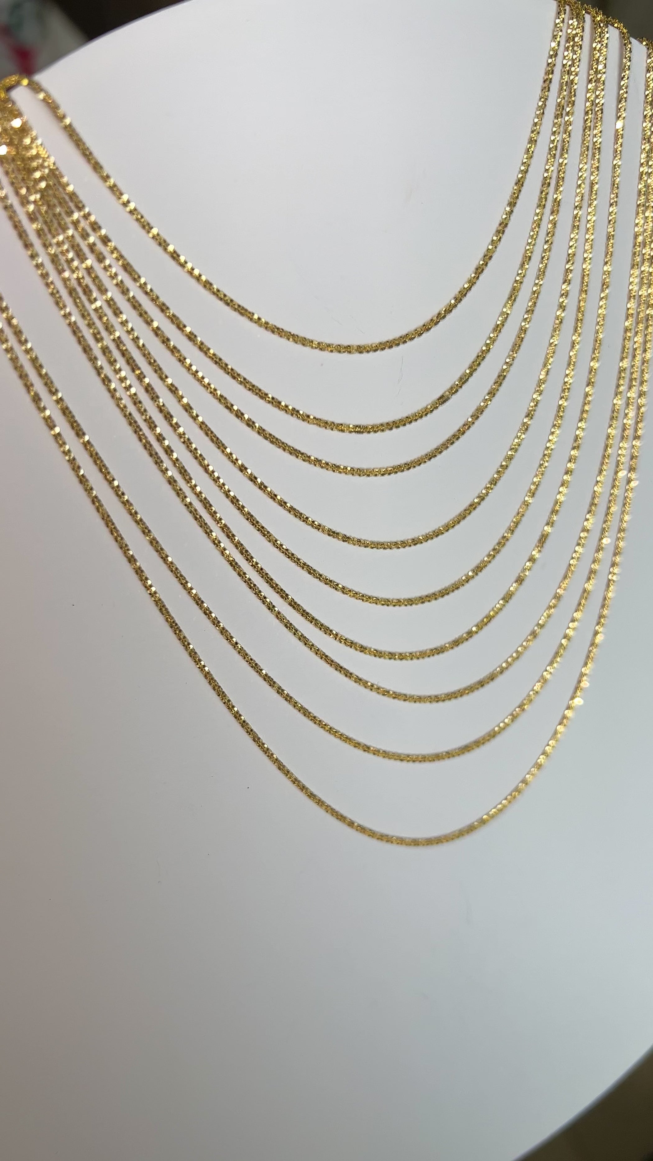 14K Gold Glimmer Chain Necklace – Baby Gold