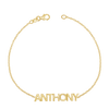 14K Gold Block Letter Name Bracelet – Baby Gold