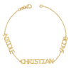 14K Gold Multi Block Letter Name Bracelet – Baby Gold