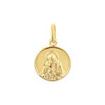 14K Gold Round Religious Charm – Baby Gold