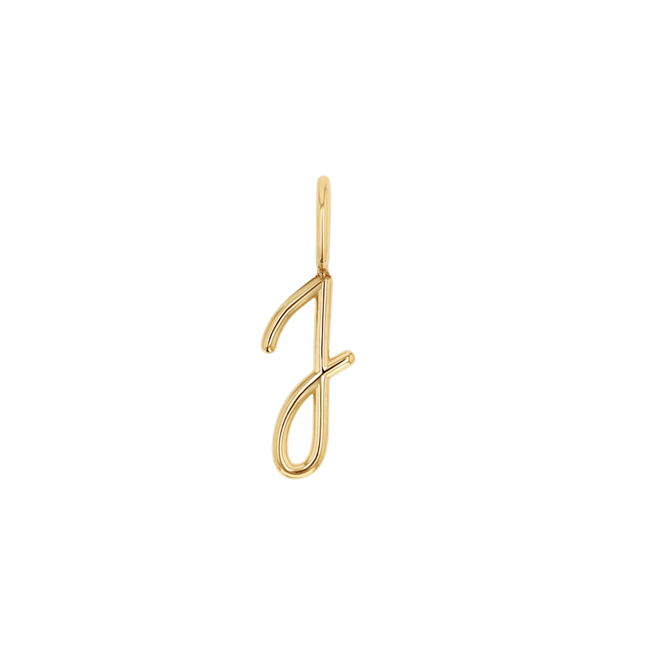 14K Gold Solid Script Letter Initial Charm – Baby Gold