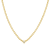 Cuban Link Diamond Solitaire Necklace – Baby Gold