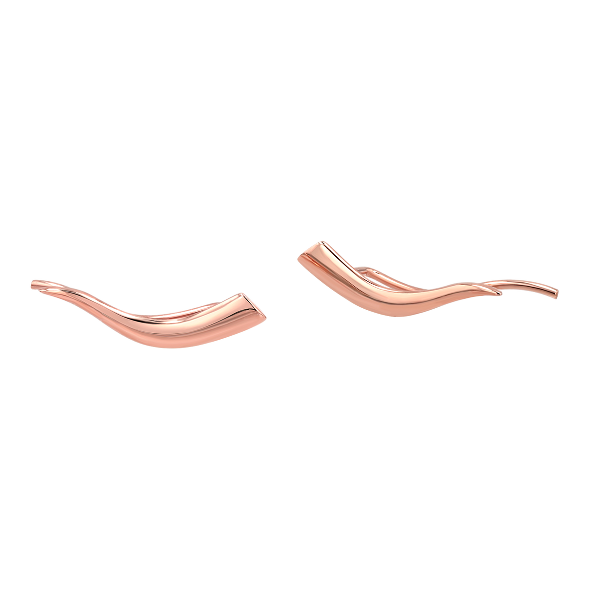 14K Gold Flame Ear Crawler – Baby Gold