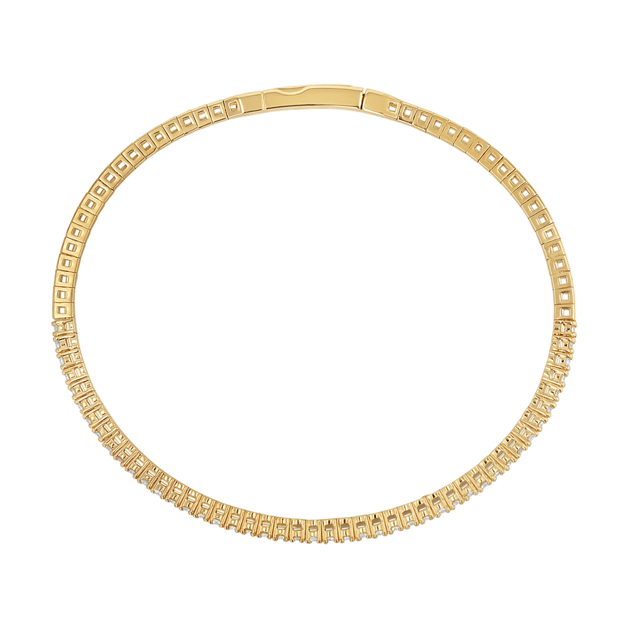 14K Gold Flexible Diamond Tennis Bangle Bracelet – Baby Gold