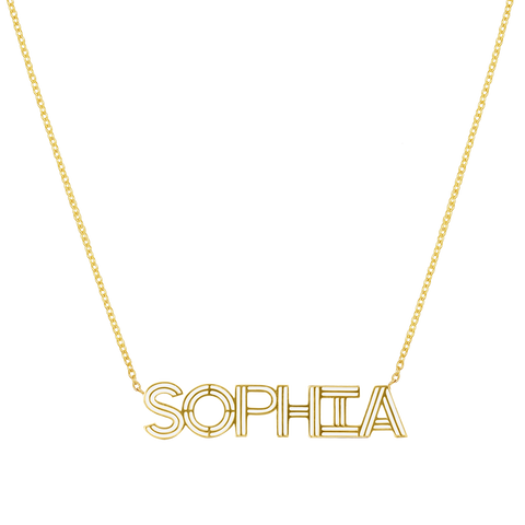 14K Gold Name Necklaces - Baby Gold