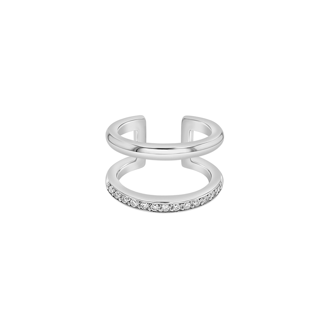 14K Gold Diamond Pave Open Band Ear Cuff – Baby Gold