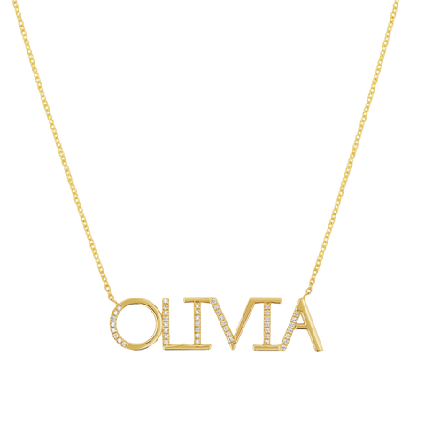 14K Gold Name Necklaces - Baby Gold