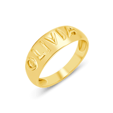 Custom Domed Ring – Baby Gold