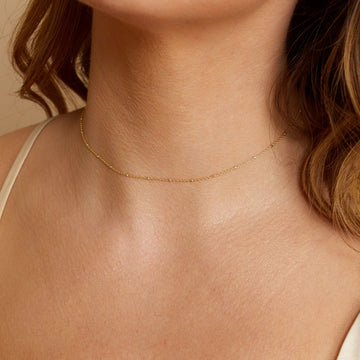 14K Gold Sparkle Chain Necklace – Baby Gold