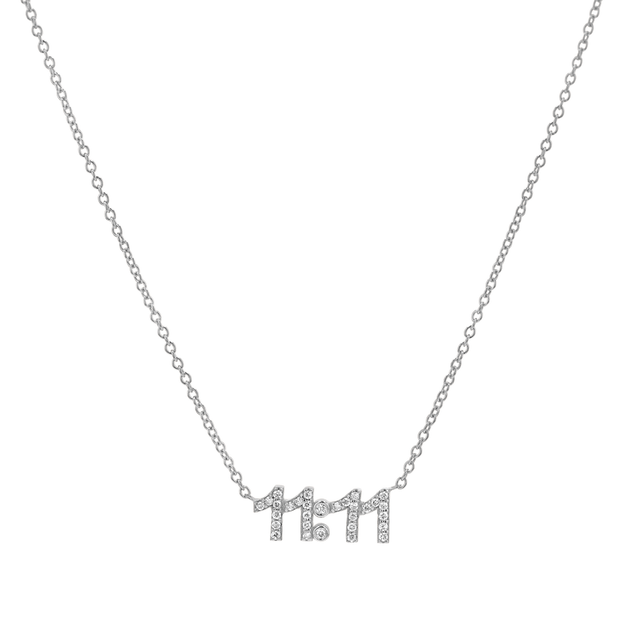 14K Gold 11:11 Diamond Necklace – Baby Gold