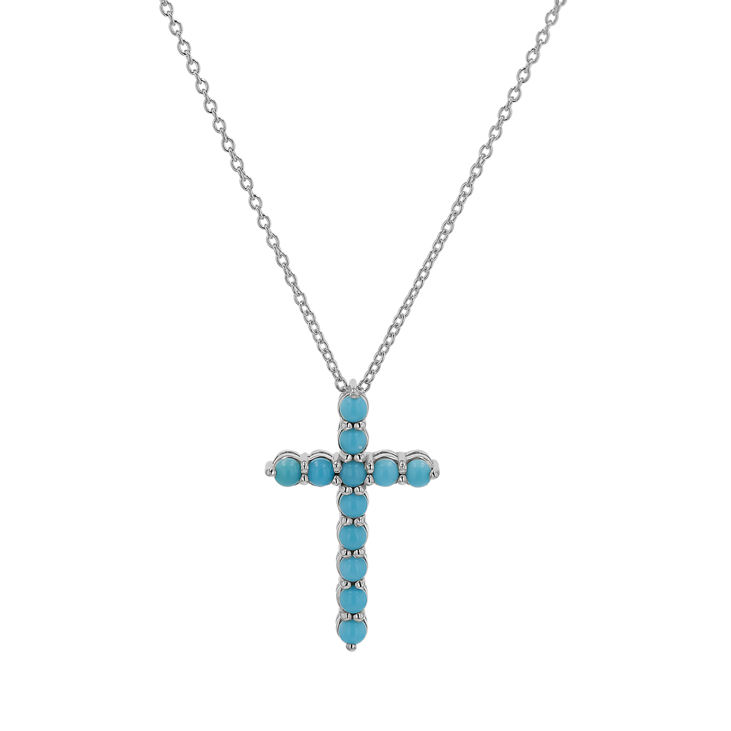 14K Gold Turquoise Cross Necklace – Baby Gold