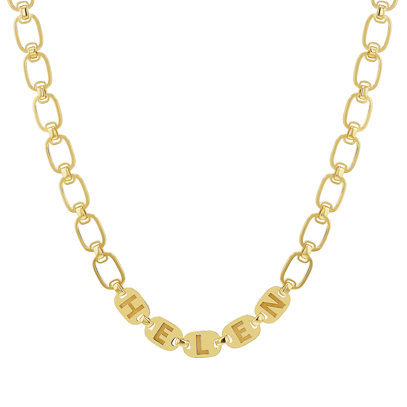 14K Gold Custom Chain Link Name Necklace – Baby Gold