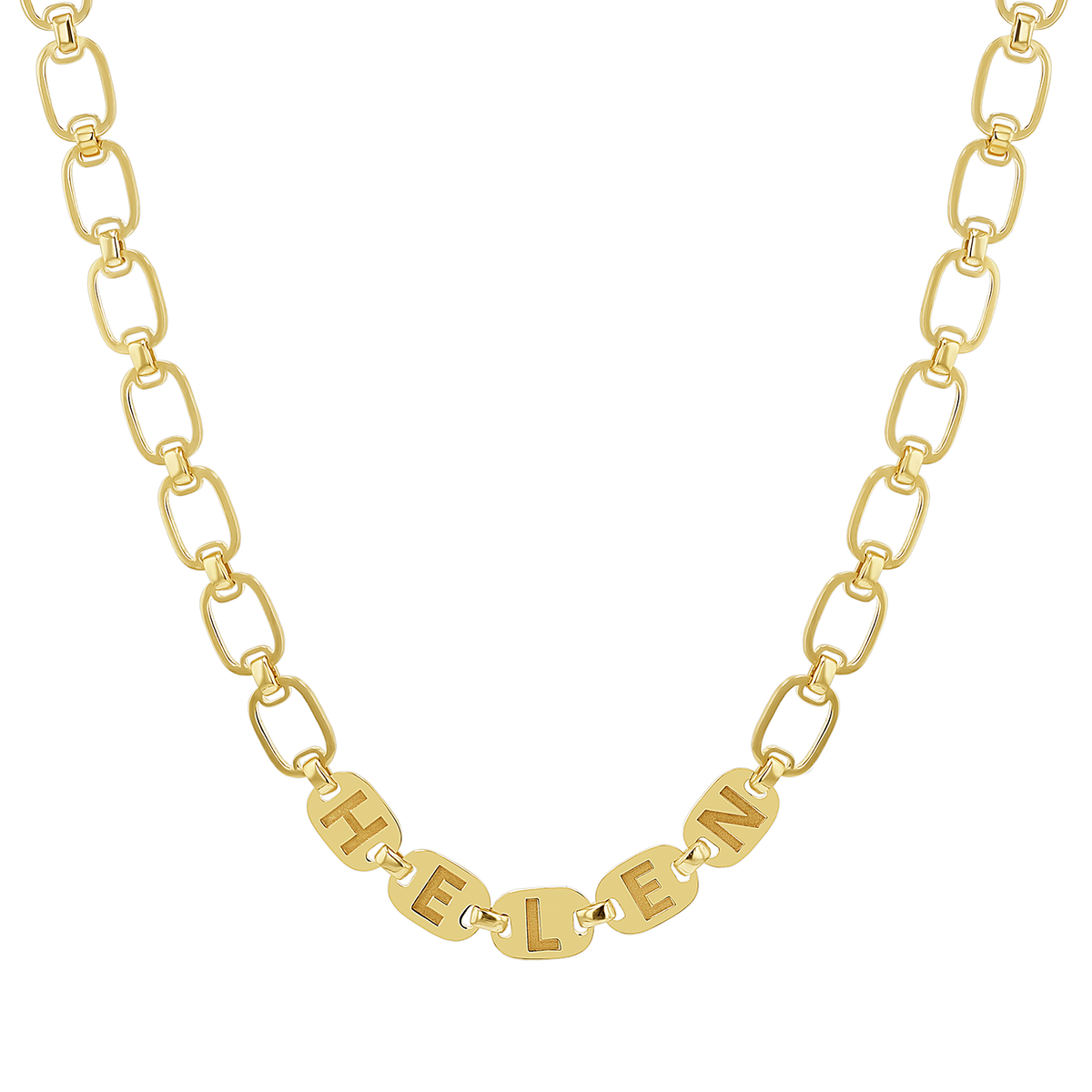 14K Gold Custom Chain Link Name Necklace – Baby Gold