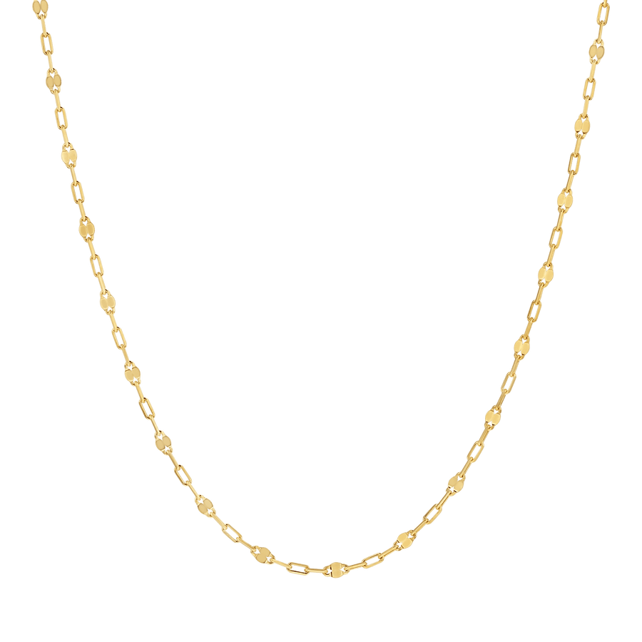 14K Gold Sequin Chain Necklace – Baby Gold