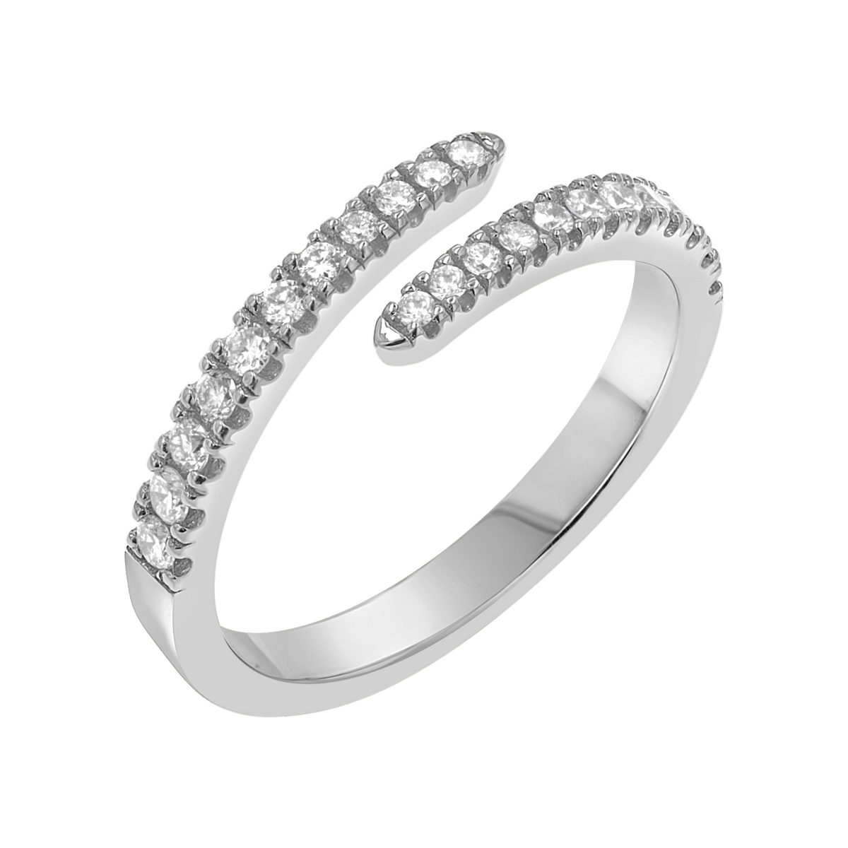 14K Gold Diamond Coil Ring – Baby Gold
