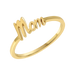 14K Gold Script Mom Ring – Baby Gold