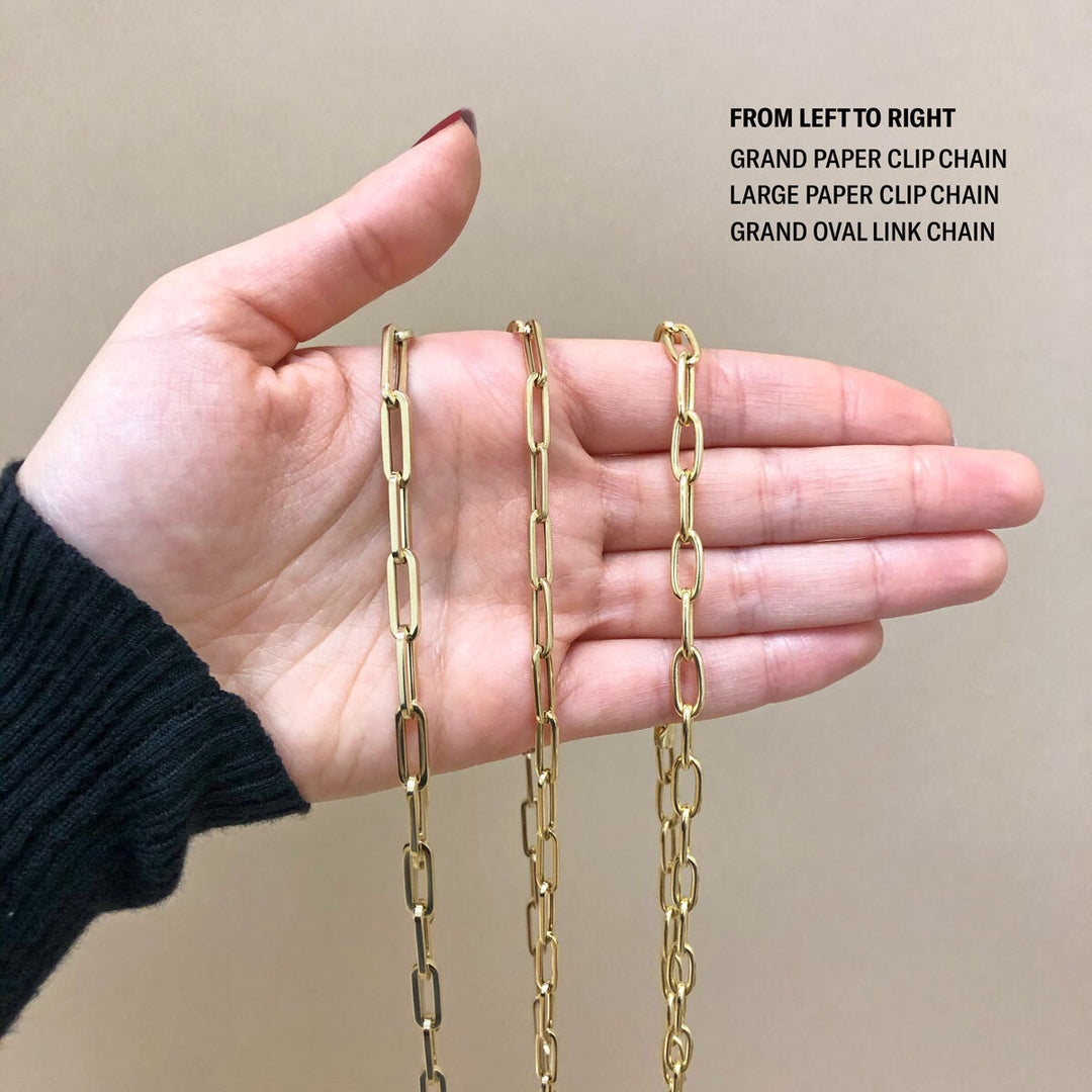 14K Grand Paper Clip Chain – Baby Gold