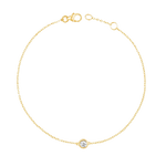 Solitaire Diamond Bracelet – Baby Gold